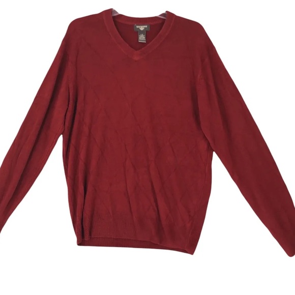 Dockers | Sweaters | Guc Mens Dockers Vneck Sweater In Burgundy Red ...